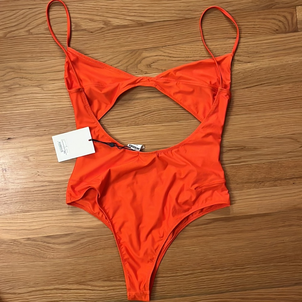 Jacquemus Orange One Piece Cutout Bathing Suit - Gem
